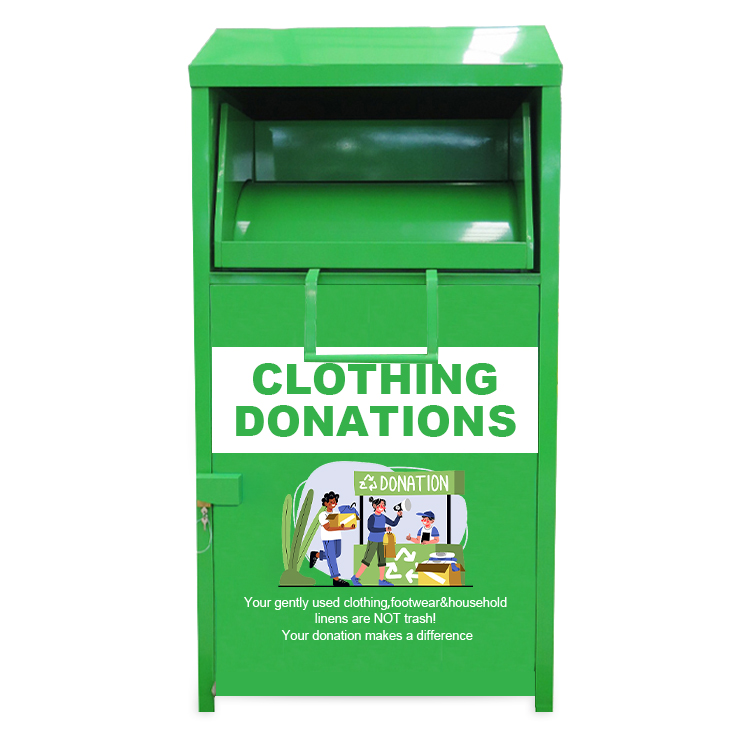 Wholesale Metal Donation Clothes Bin Charity Clothes Donation Drop Box ...