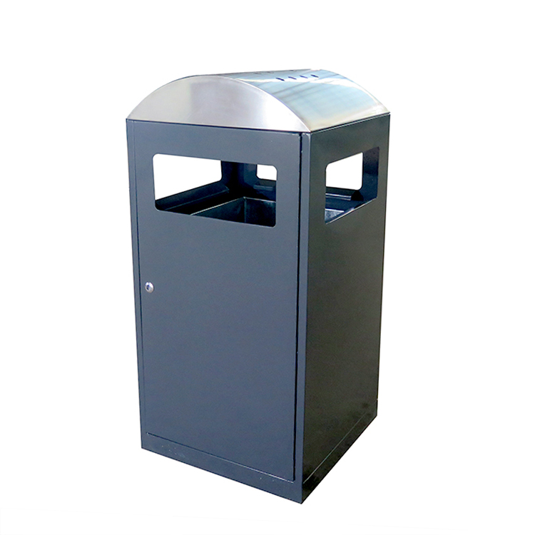 Wholesale Square Outdoor Public Park Trash Bin With Ashtray ...